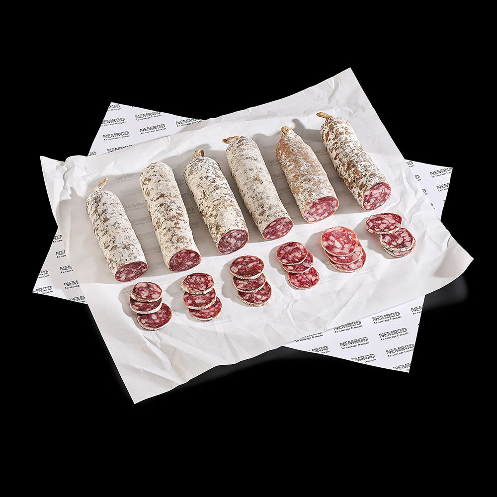Charcuterie de gibier - Coffret 6 saucissons (cerf/ sanglier)| Nemrod ...