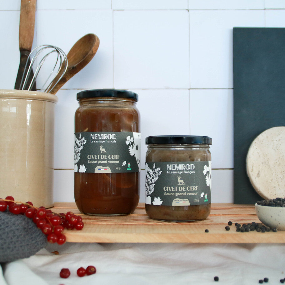 Civet de Cerf sauce Grand Veneur - Viande de gibier sauvage | Nemrod ...