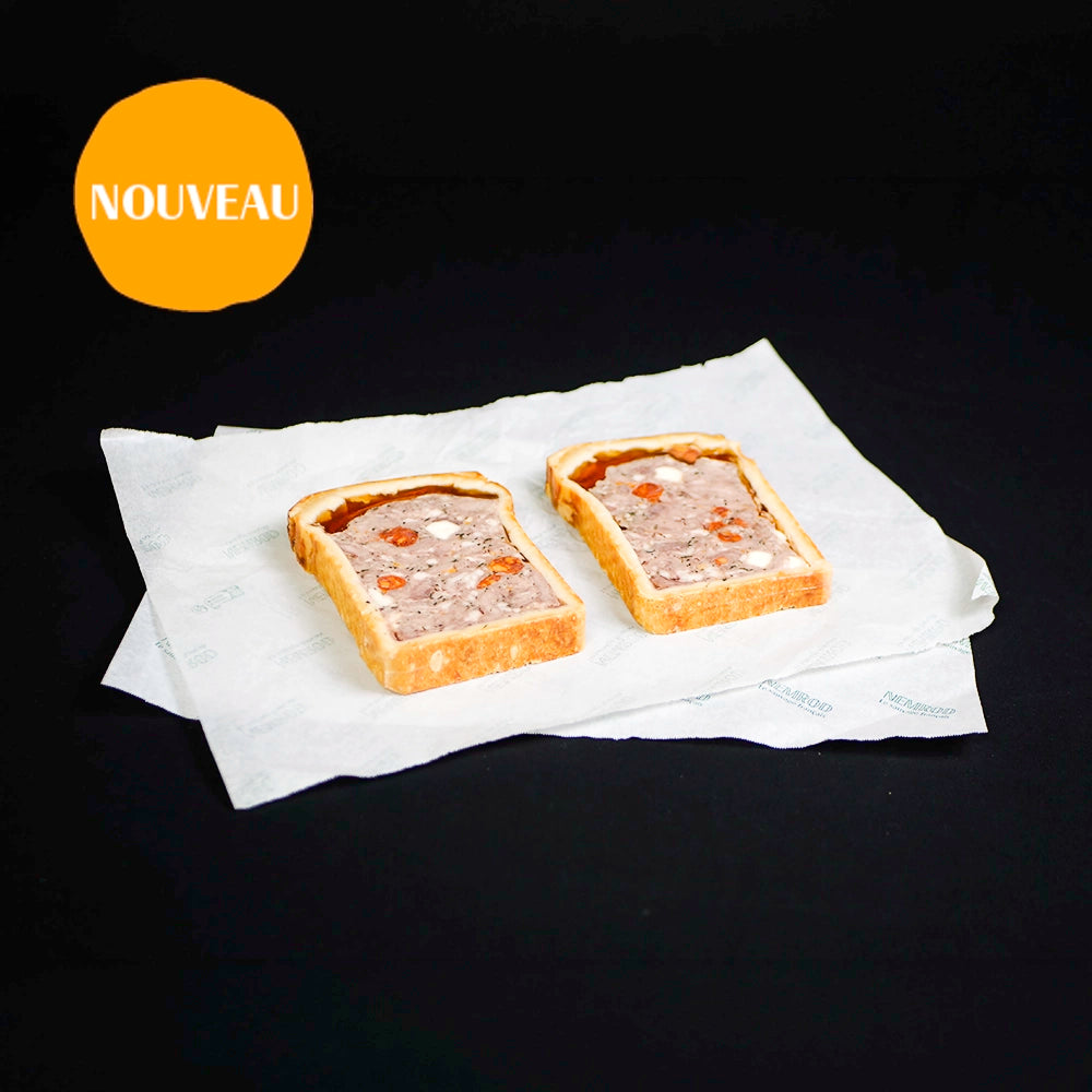 Pâté en croûte de sanglier chorizo et fêta - 2 tranches (360g) – Nemrod.co